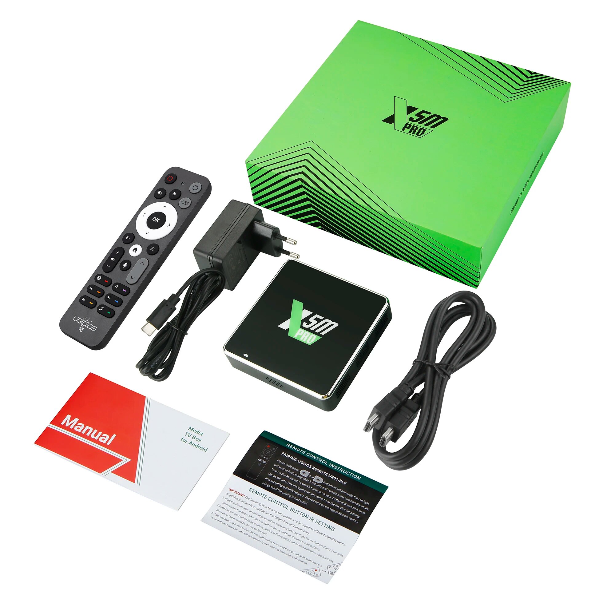 Ugoos X5M PRO Smart TV Box Android 14 4ГБ 32ГБ Американская вилка