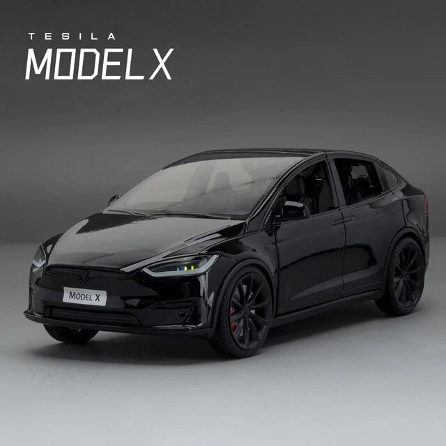 1:24 Roadster Model Y Model 3 Model S Модель игрушечной машины из сплава Звук и свет Детские игрушки Коллекционные подарки на день рождения