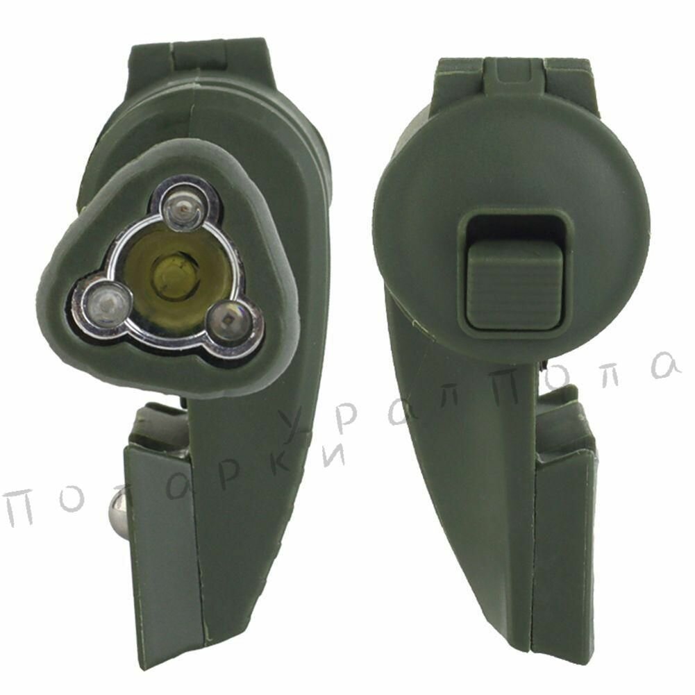 Фонарь шлем Тактический, IP68, 4 светодиода, крепление на планку, взрывозащищенный