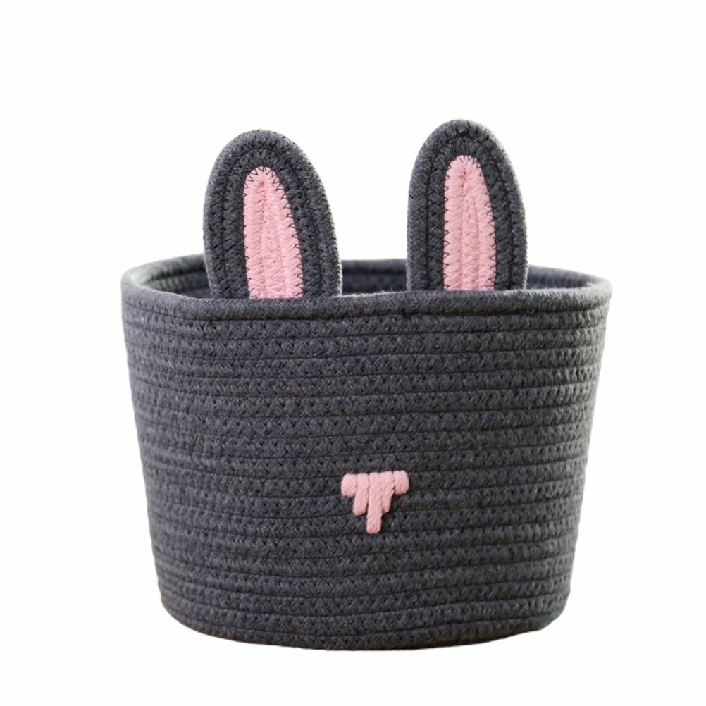 Милая корзинка с кроликом, пасхальный мешок для хранения ушей кролика, портативный держатель для конфет, косметики, закусок, подарочный органайзер