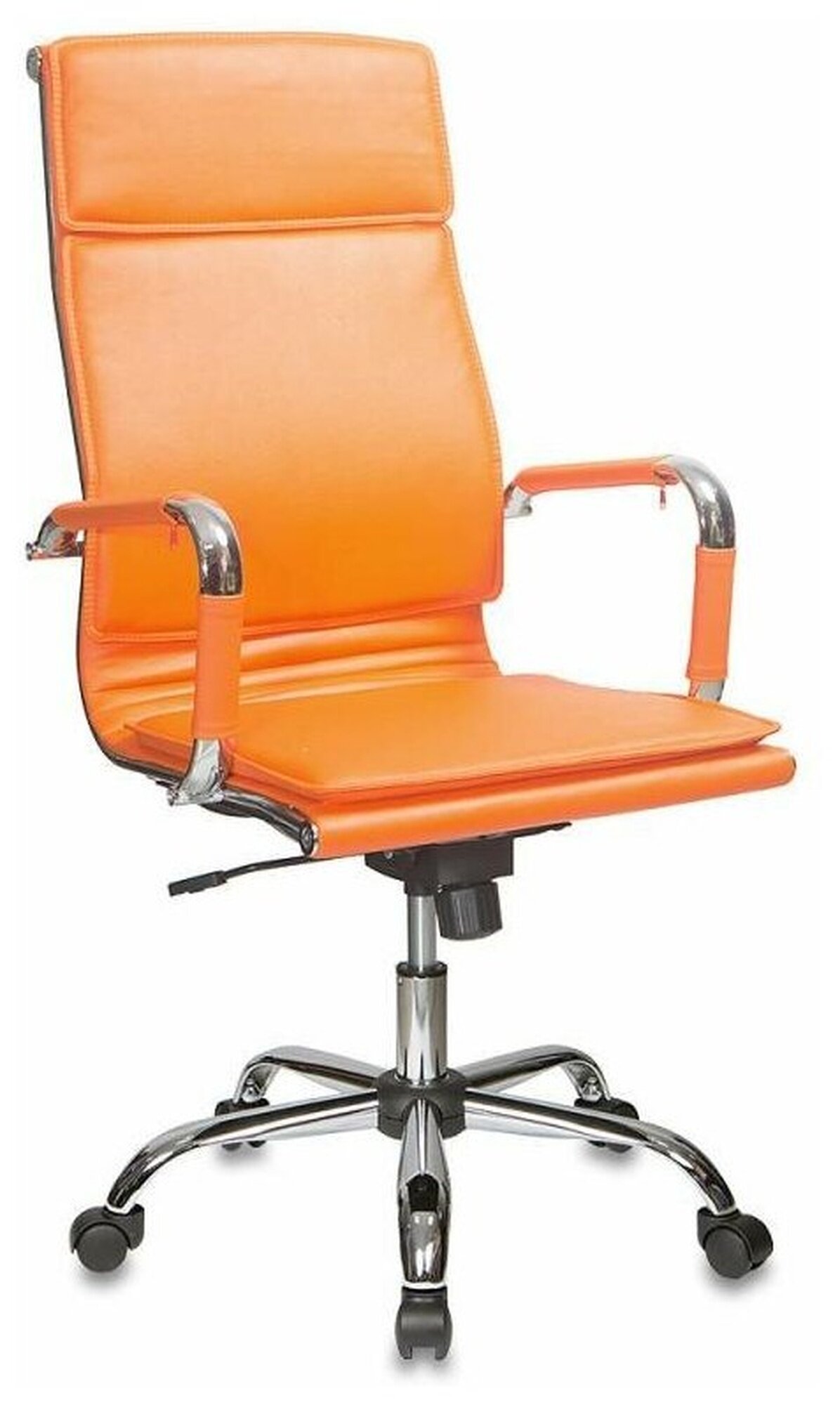 Кресло руководителя Бюрократ CH-993, обивка: эко. кожа, цвет: оранжевый