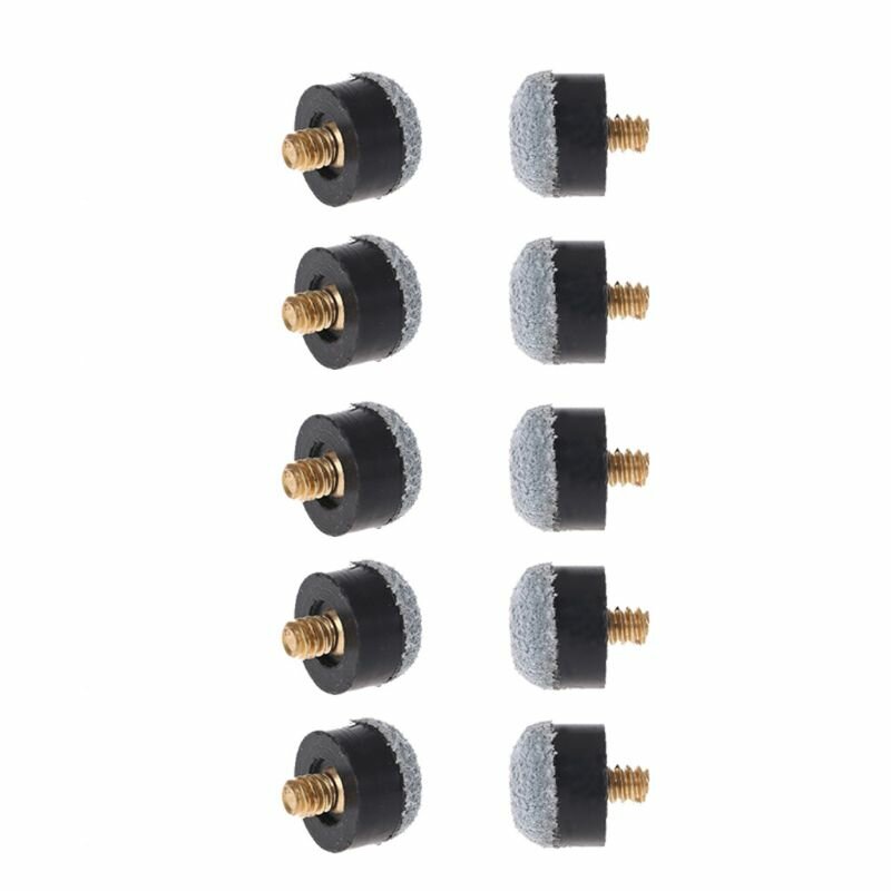 10шт Винт на Наконечнике 13 мм Сменный Наконечник Кия для Бильярдных Кий и, Наконечник Бильярдного кия Из Твердой Кожи, Винт на Наконечнике