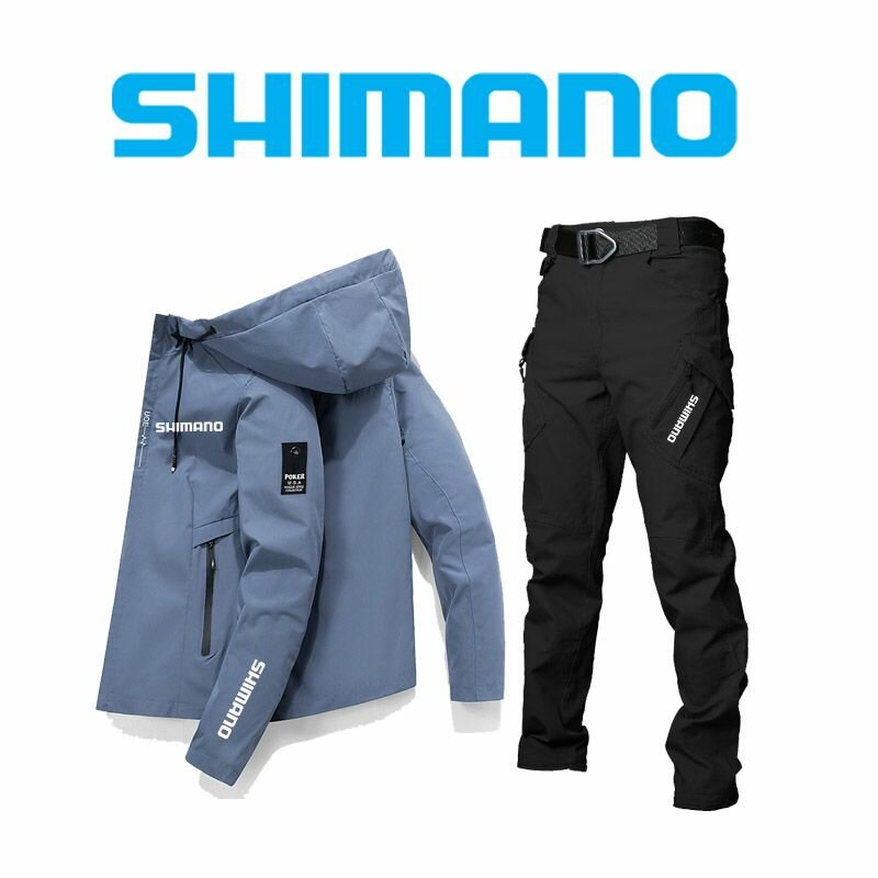 SHIMANO2024 весенне-осенний мужской свободный комплект для работы и спорта для рыбалки куртка