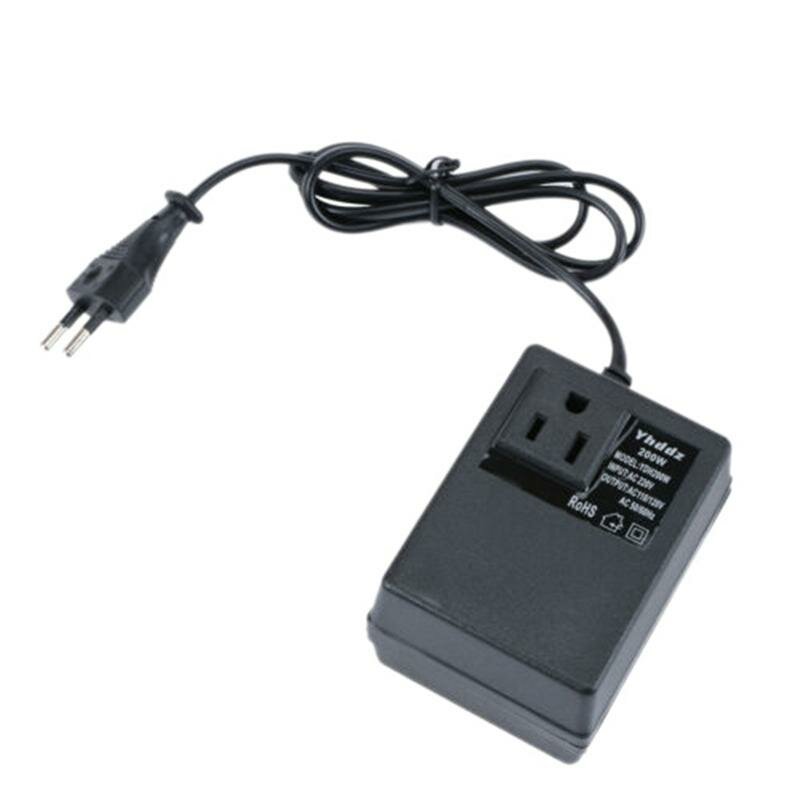 200 Вт преобразователь напряжения трансформатор 220 В в 110 В понижающий дорожный адаптер европейской вилки