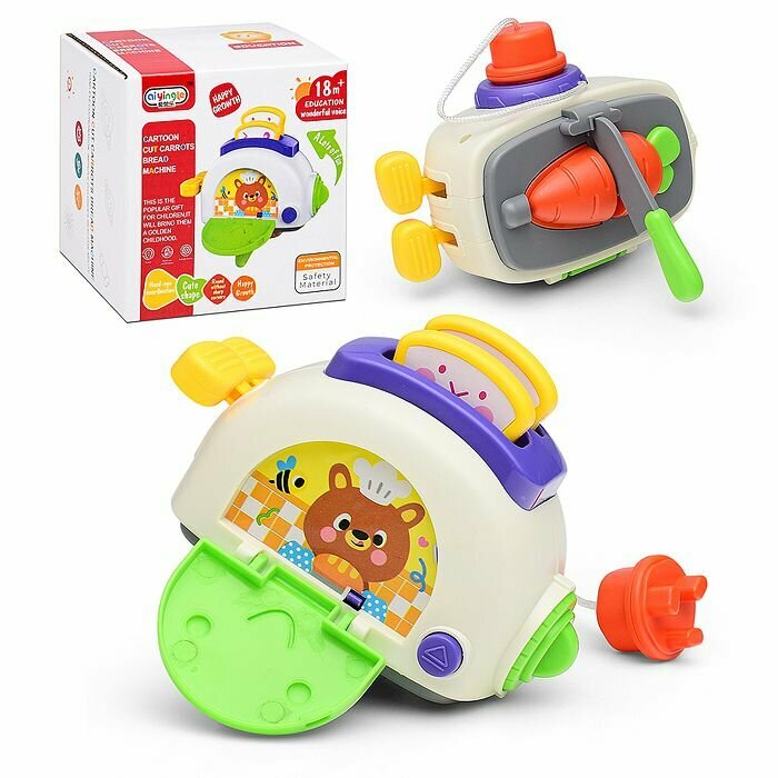 Игрушка развивающая Oubaoloon "Музыкальный тостер", пластик