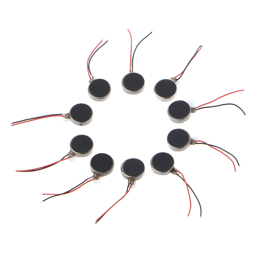 Мини-вибрационные двигатели 10x3 мм, 3 В постоянного тока, 12000 ± 2500 об/мин, плоская монета, кнопка, микро-вибрационный двигатель постоянного тока для мобильного сотового телефона