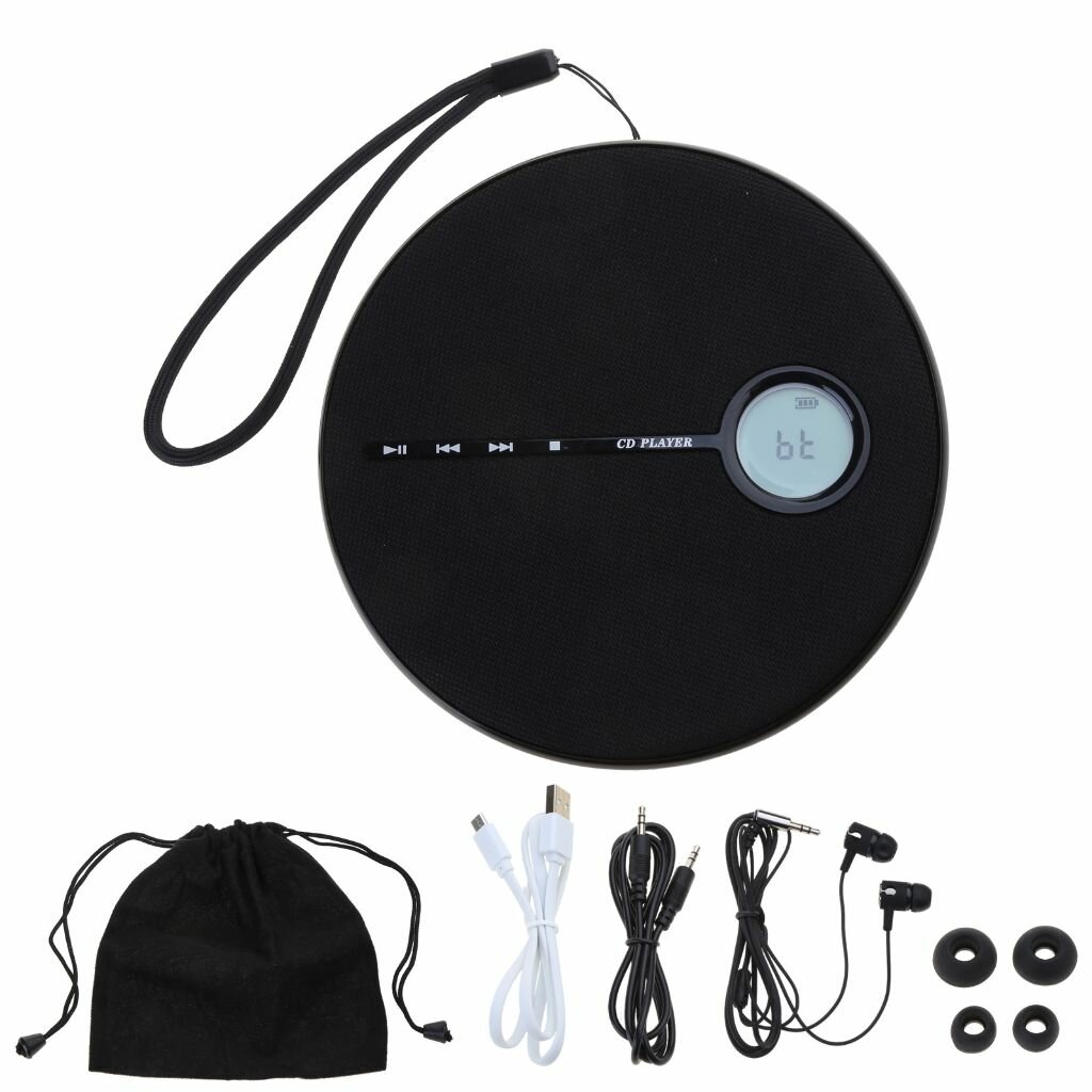 Портативный CD-плеер, Английский ретранслятор, диск с музыкальным альбомом MP3, Bluetooth CD-плеер-черный