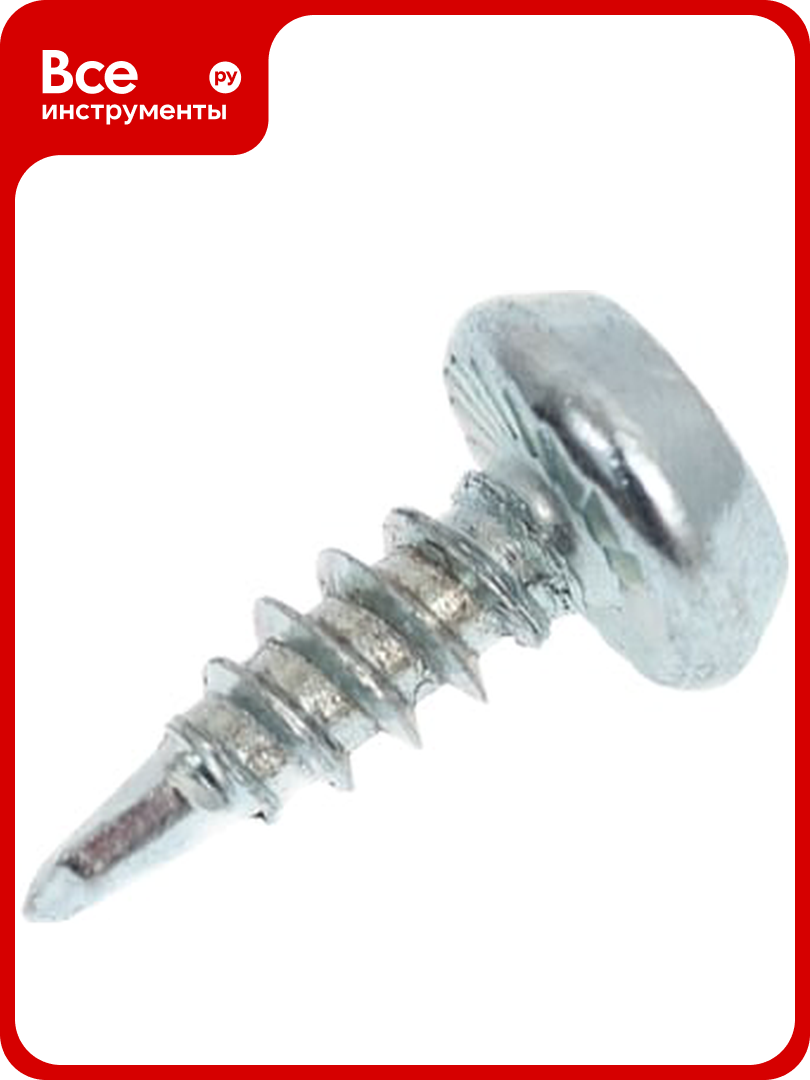 Саморез Доброга полуцилиндрическая, 3.5x11 мм, цинк, сверло, 2000 шт. ЦБ-00028681