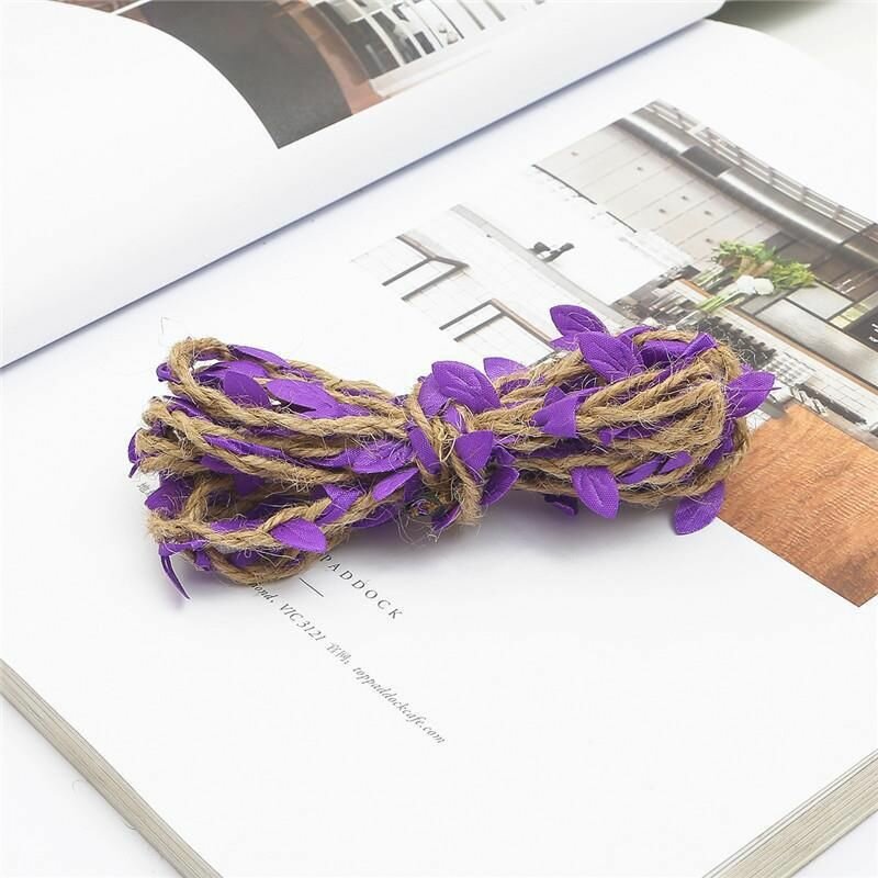 Лента из листьев мешковины, натуральная джутовая веревка из ротанга для настенного монтажа, для деревенской свадьбы, дома, сада, вечеринки в джунглях, декора для поделок своими руками