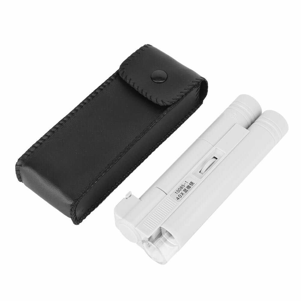 40-кратный карманный светодиодный микроскоп-лупа с микролинзой для универсальных мобильных телефонов