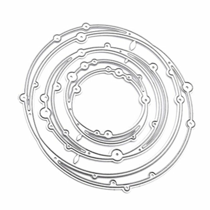 (1шт) Неправильный геометрический круг с точечным тиснением для ножа, шаблон формы для тиснения TZYA