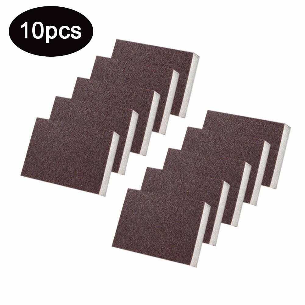 Губки Карборунд Нано размер 9x6x2.5 см - для чистки сковородок, кастрюль, 10 штук в упаковке