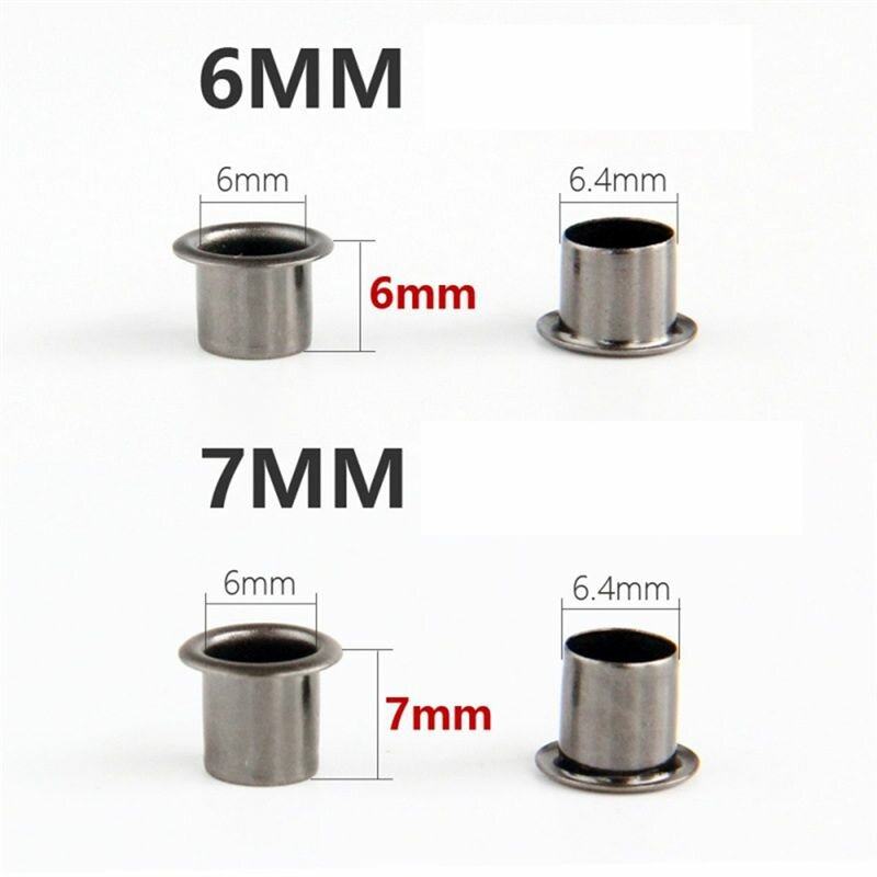 50 шт. люверсов для ножны Kydex 6 мм заклепки ручной инструмент детали комплект дыроколов