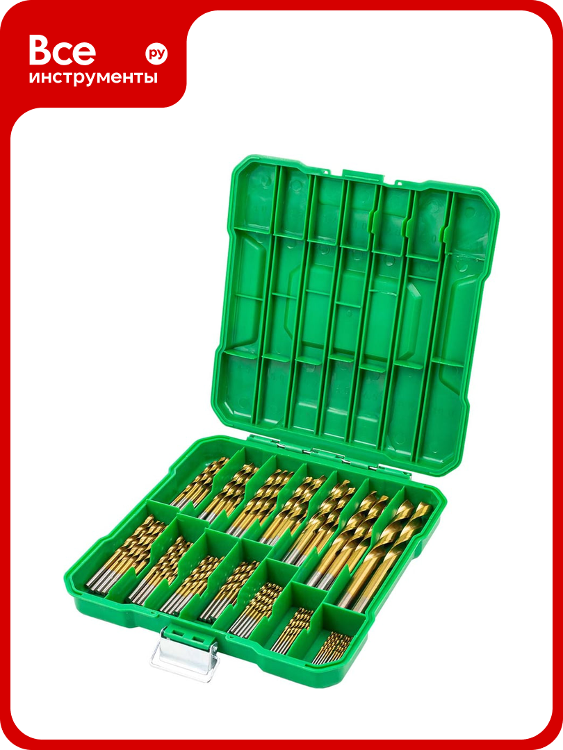 Набор сверел по металлу в кейсе HSS 92 шт ROCKFORCE RF-924U92