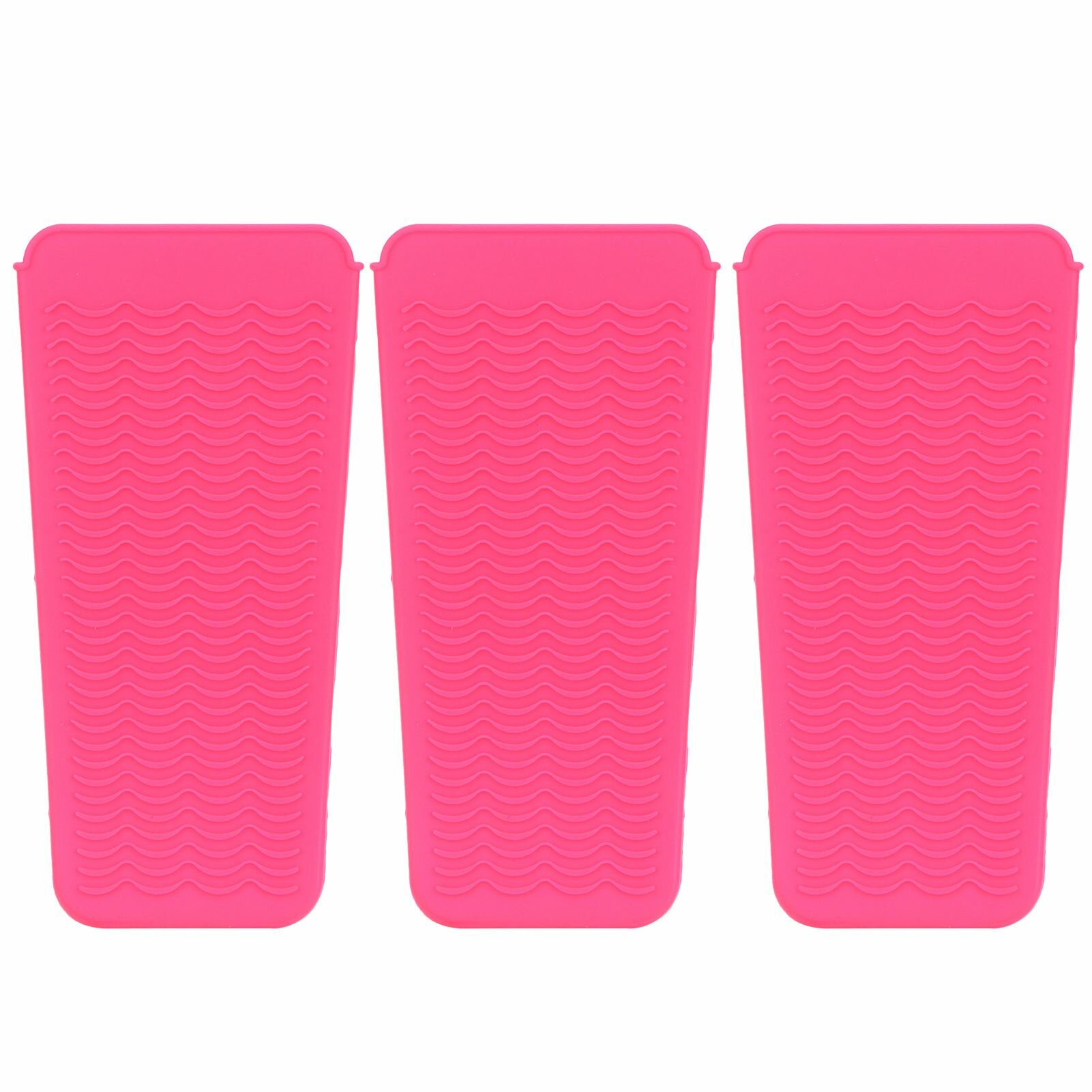 3шт силиконовый изоляционный чехол термостойкий чехол для выпрямителя для волос щипцы для завивки розовый розовый