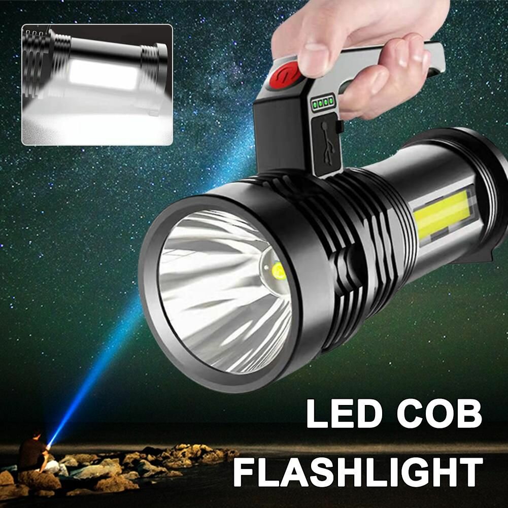 COB С ручкой фонарик В комплекте USB-кабель.