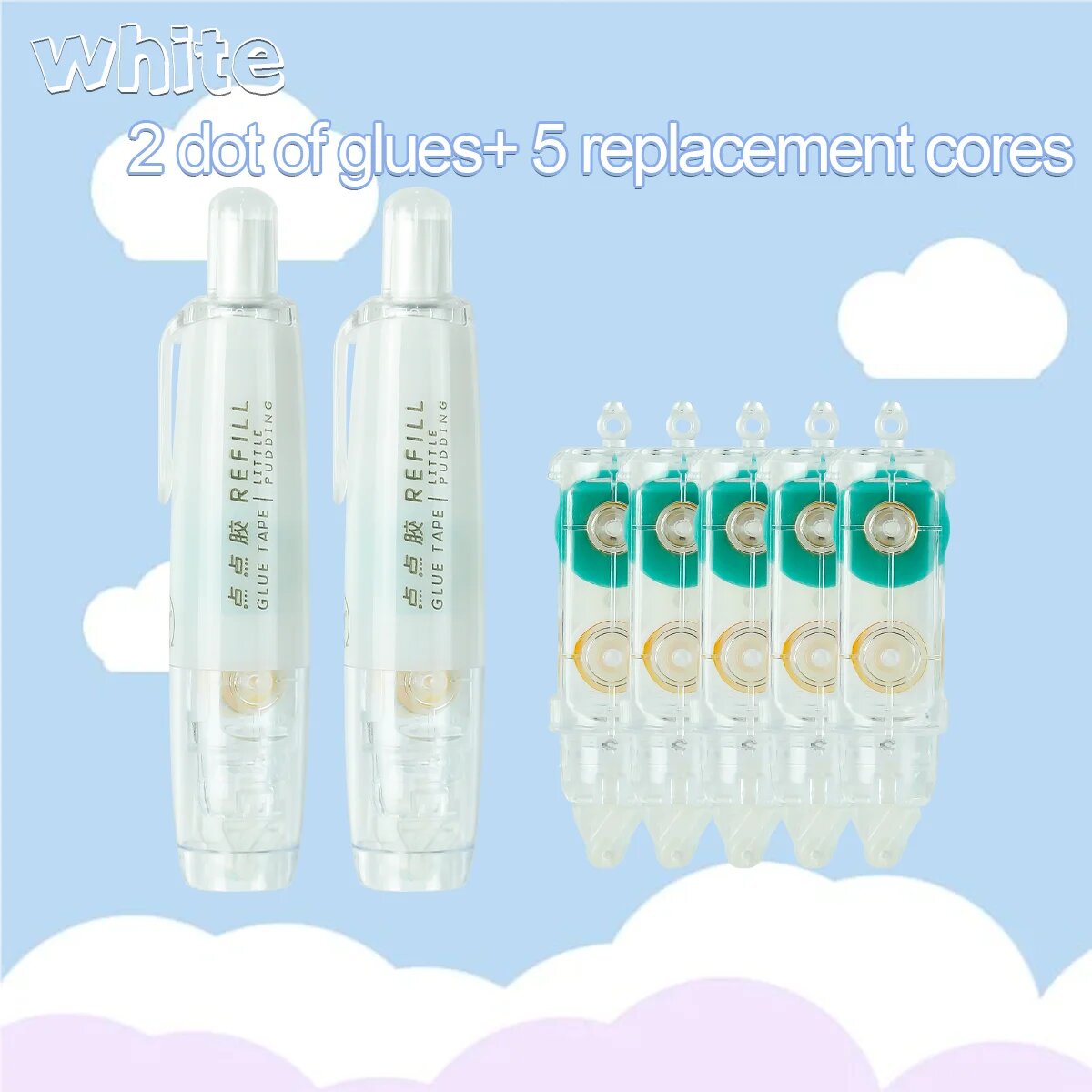 Двусторонний скотч WQN 555A 6 мм, 5 м Белый, 2white and 5replace