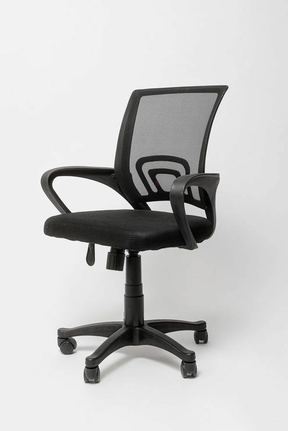 ЦМ Кресло офисное ОС-9030 пластик, черный, для дома, школы и офиса