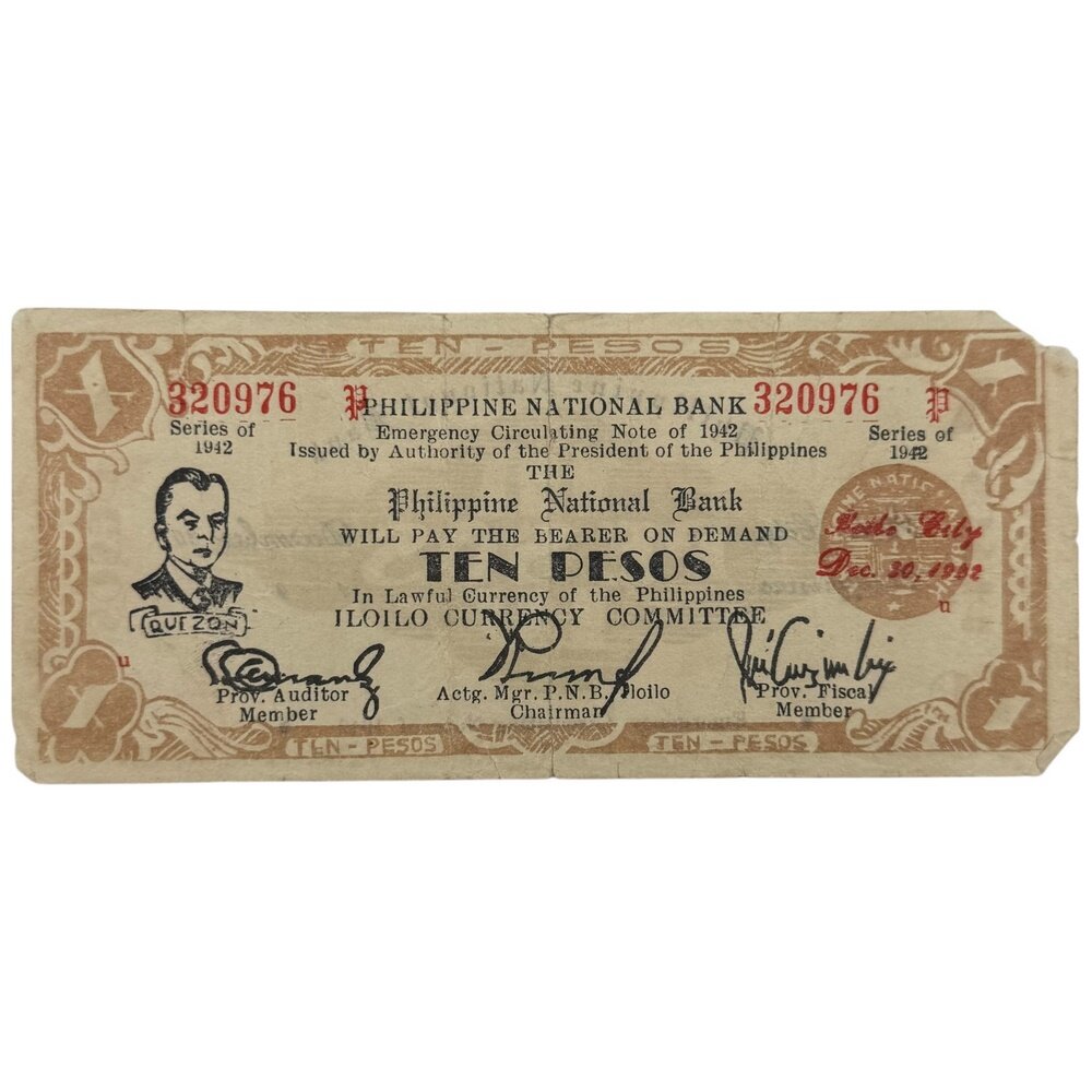 Филиппины, Илоило 10 песо 1942 г. (Серия P) (Литера u)