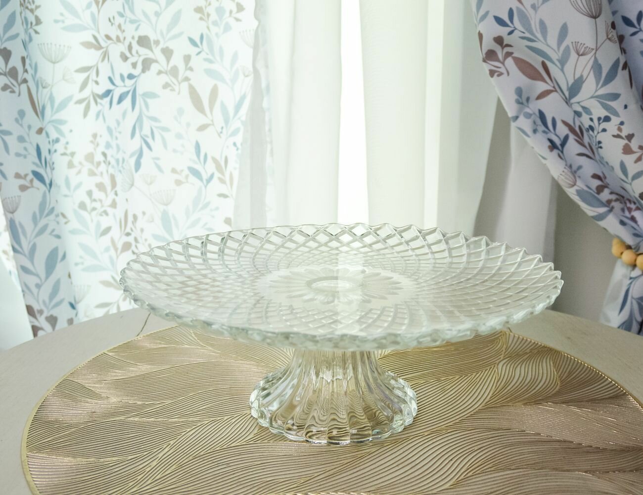 Декоративная подставка для торта флавия, стекло, 25 см, EDG 105552-00