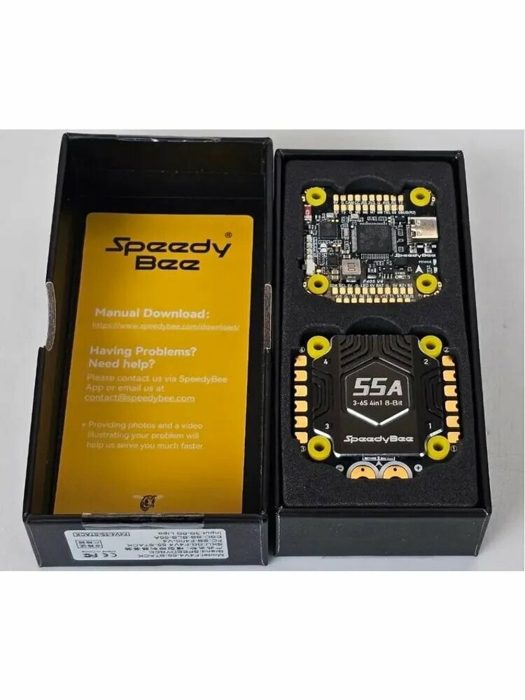 Эксклюзивный контроллер SpeedyBee F405 V5 BLS 55А. Значение является точным, и в нем нет ложной отметки.