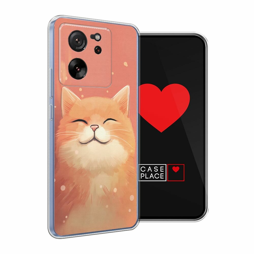 Чехол на Xiaomi 13T / Сяоми 13T с принтом "Довольный рыжий котик" — фото 1
