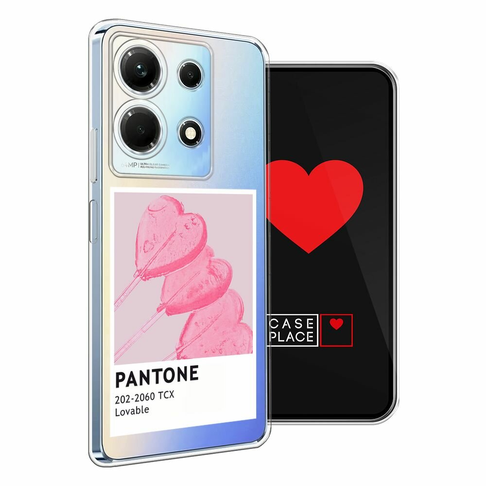 Чехол на Infinix Note 30 4G / Инфиникс Нот 30 4G с принтом "Pantone Lovable 2 - 14 февраля", прозрачный — фото 1