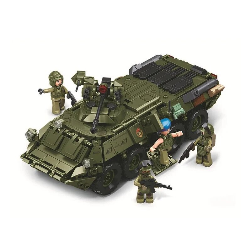 Конструктор SLUBAN БТР-80, пластик, 35 деталей, для мальчиков и девочек, от 6 лет