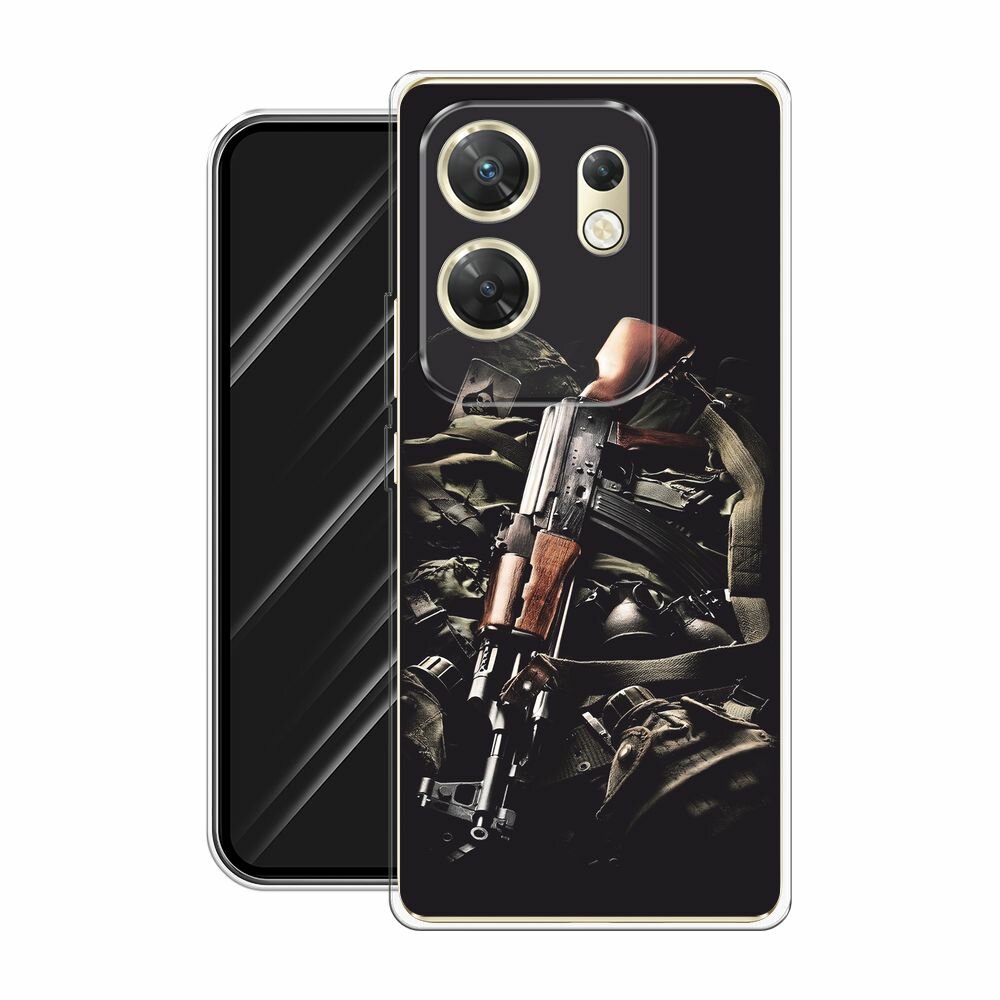 Чехол на Infinix Zero 30 4G / Инфиникс Зеро 30 4G с принтом "Автомат" — фото 1