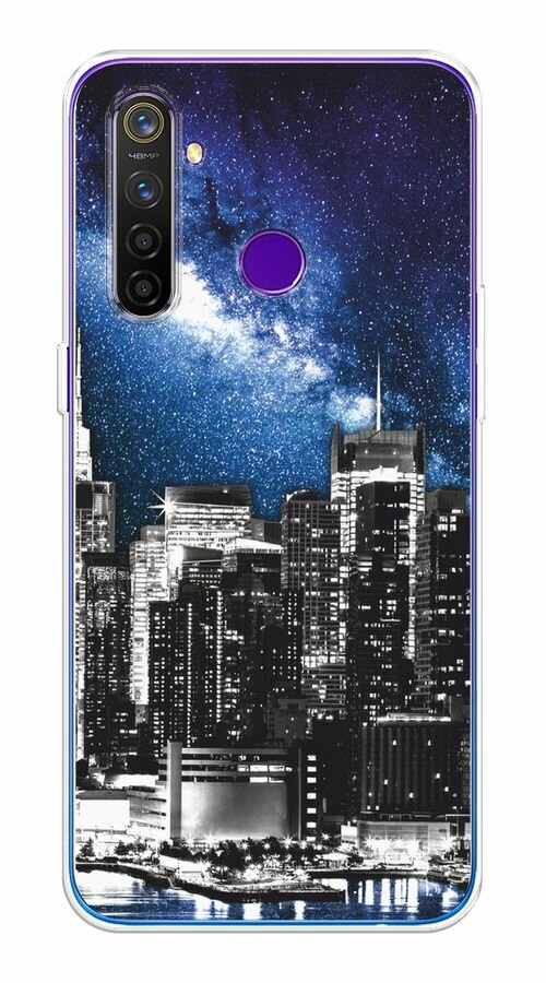Чехол на Realme 5 Pro / Реалми 5 Про с принтом Космический Нью-Йорк