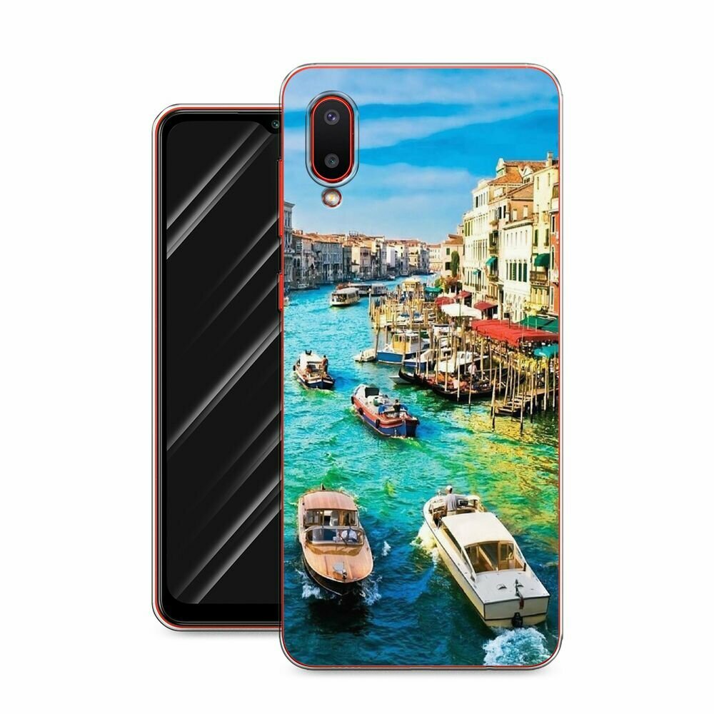 Чехол на Samsung Galaxy A02 / Самсунг Галакси А02 с принтом "Каналы Венеции" — фото 1