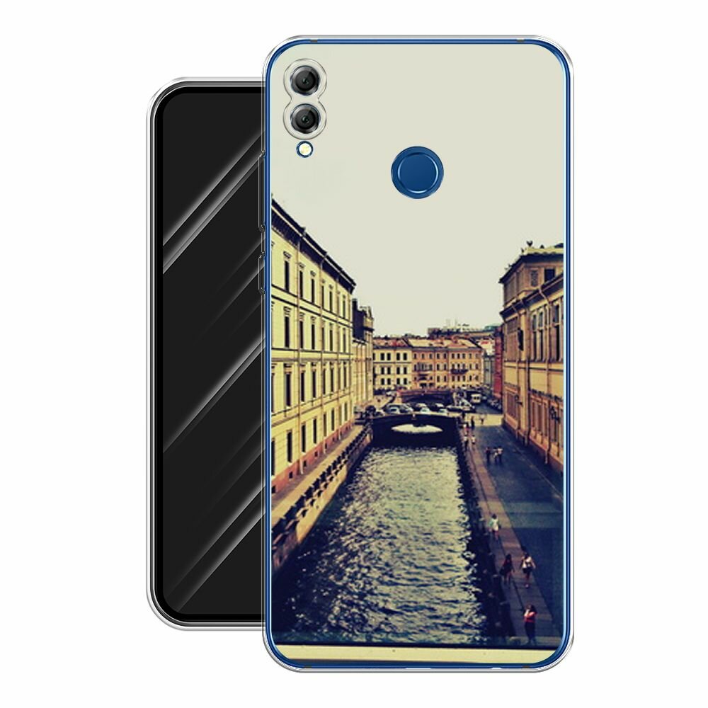 Силиконовый чехол на Honor 8X / Хонор 8Х с принтом "Санкт-Петербург" — фото 1