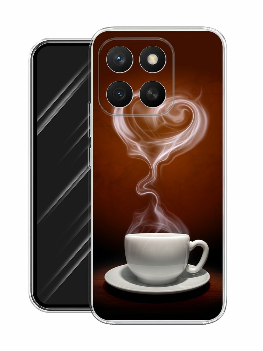 Силиконовый чехол на Honor X8c / Хонор X8c с принтом "Кофейная любовь" — фото 1