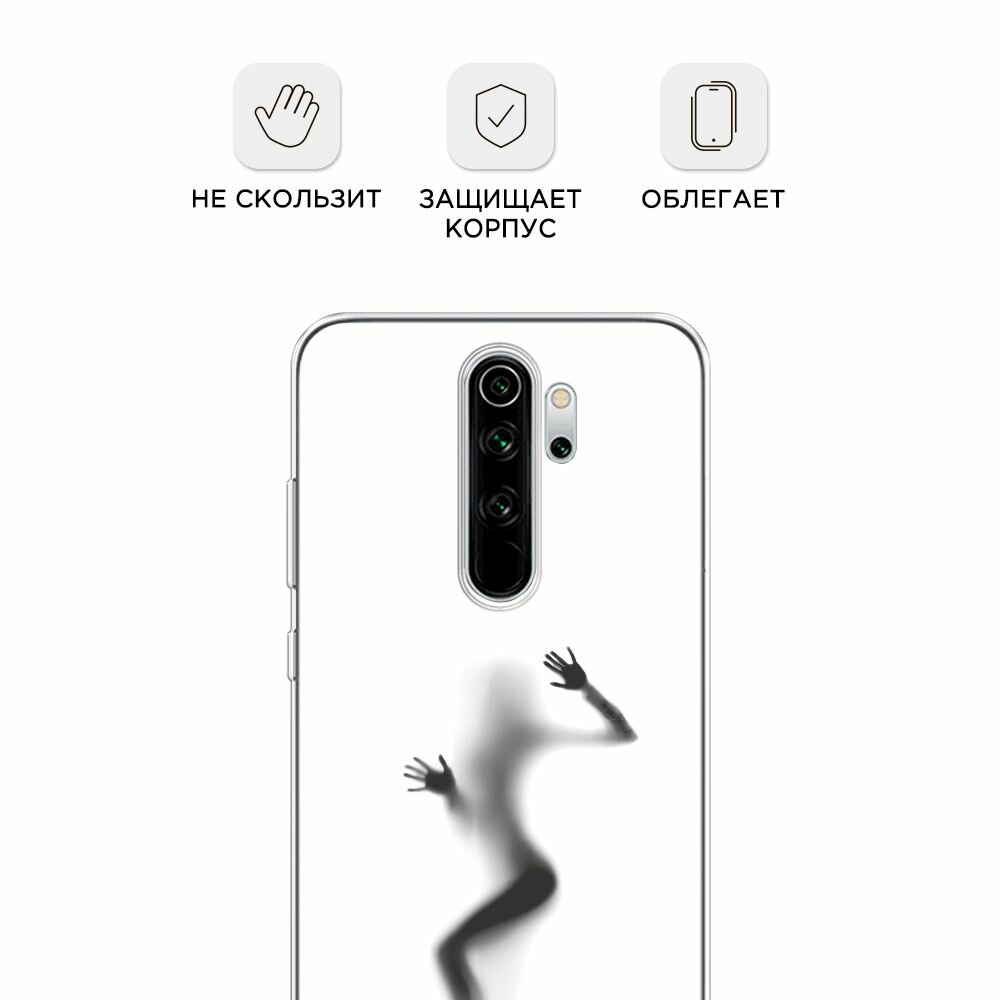 Чехол на Xiaomi Redmi Note 8 Pro / Сяоми Редми Нот 8 Про с принтом "Девушка в душе" — фото 1