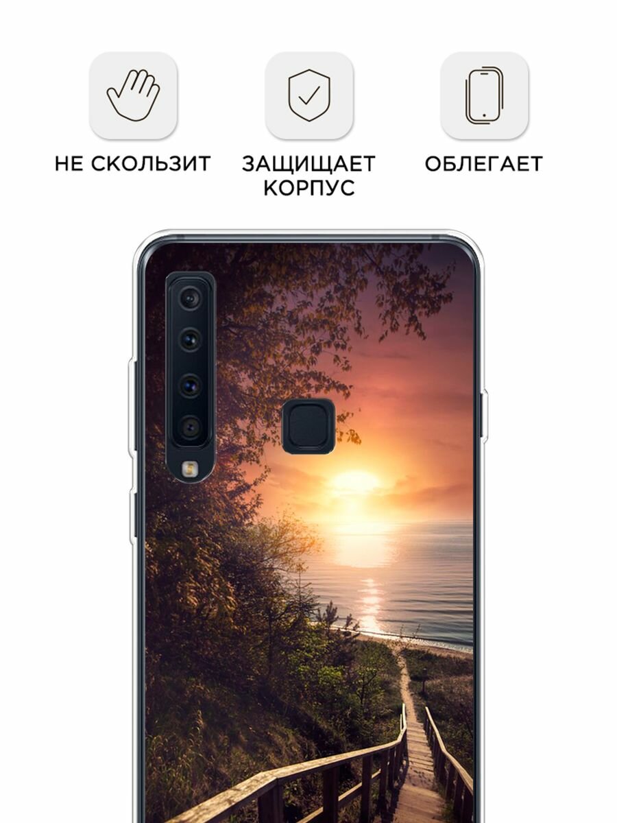 Чехол на Samsung Galaxy A9 2018 / Самсунг Галакси А9 2018 с принтом "Мост у воды" — фото 1