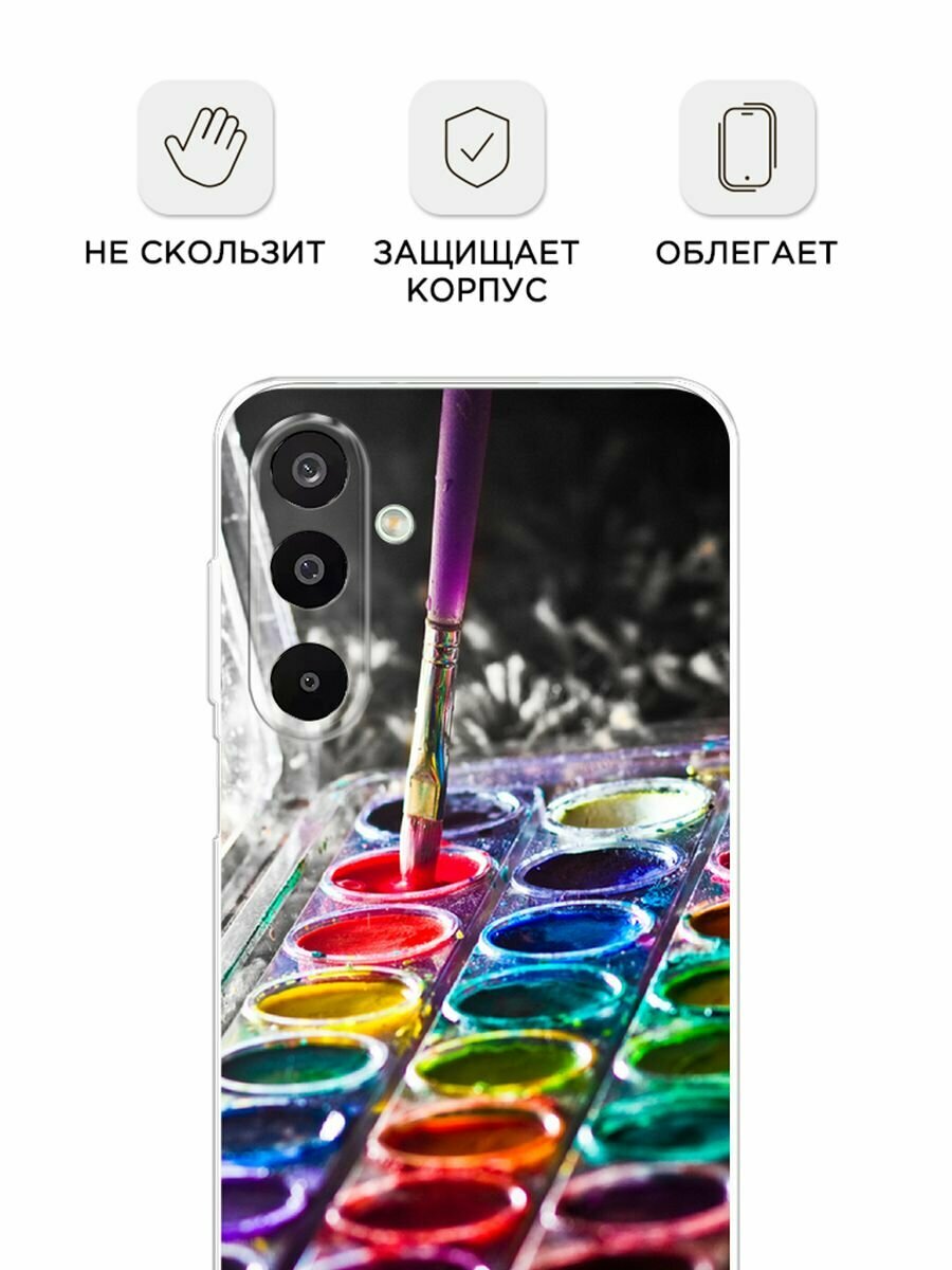 Чехол на Samsung Galaxy M16 / Самсунг Галакси М16 с принтом "Палитра красок" — фото 1