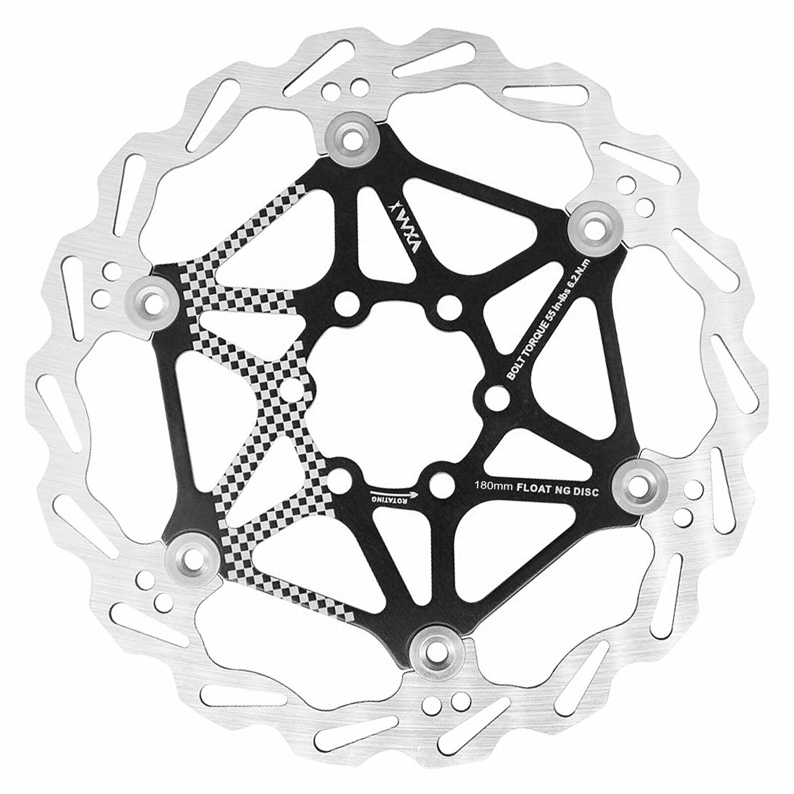Диск тормозной плавающий для велосипеда 160мм/180мм/203мм, цвет черный/красный, шестиболтный, материал нержавеющая сталь + алюминиевый сплав, центр расстояние 44мм, толщина 1.8-1.9мм, вес 103г/144г/185.5г, запчасть для велосипеда