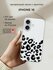 Чехол на Apple iPhone 16 / Айфон 16 с принтом "Окрас леопарда фон черный", прозр...