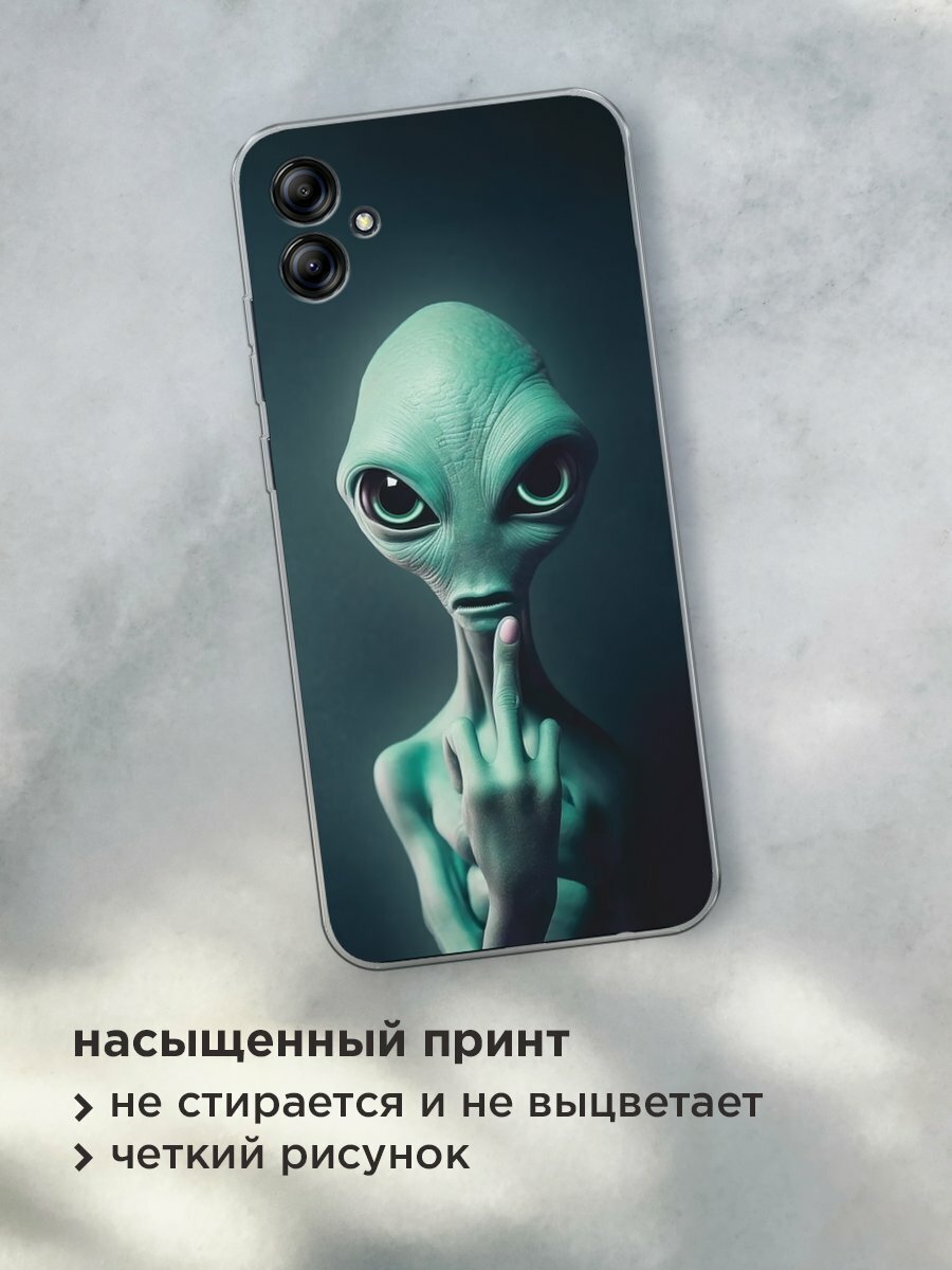 Чехол на Samsung Galaxy A04e / Самсунг A04e с принтом "Жест пришельца" — фото 1