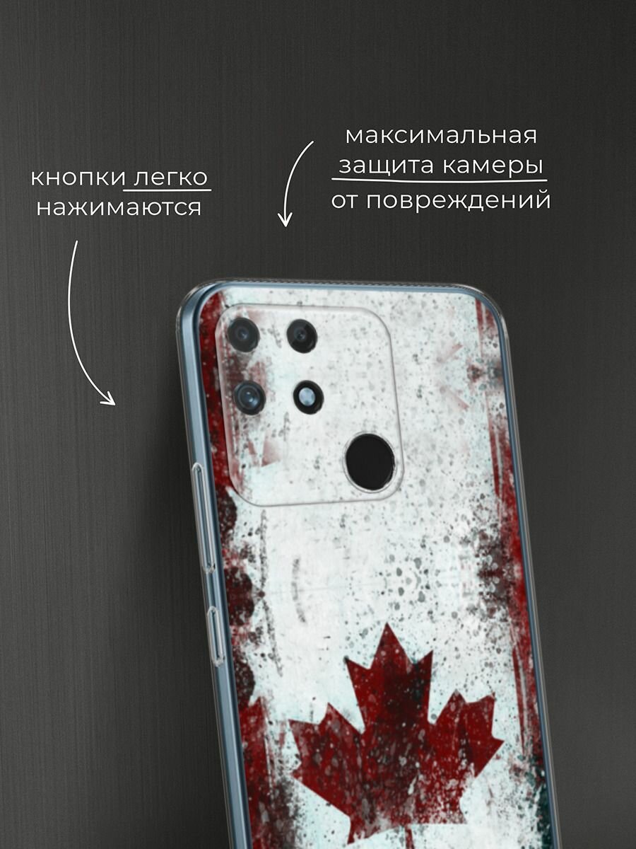 Чехол на Realme Narzo 50A / Реалми Нарзо 50A с принтом "Канада" — фото 1