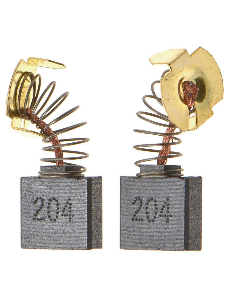 Щетки 2шт 7х18х16 мм аналог MAKITA CB-203 (пружина, пятак-уши) для пилы торцовочной MAKITA 2414EN