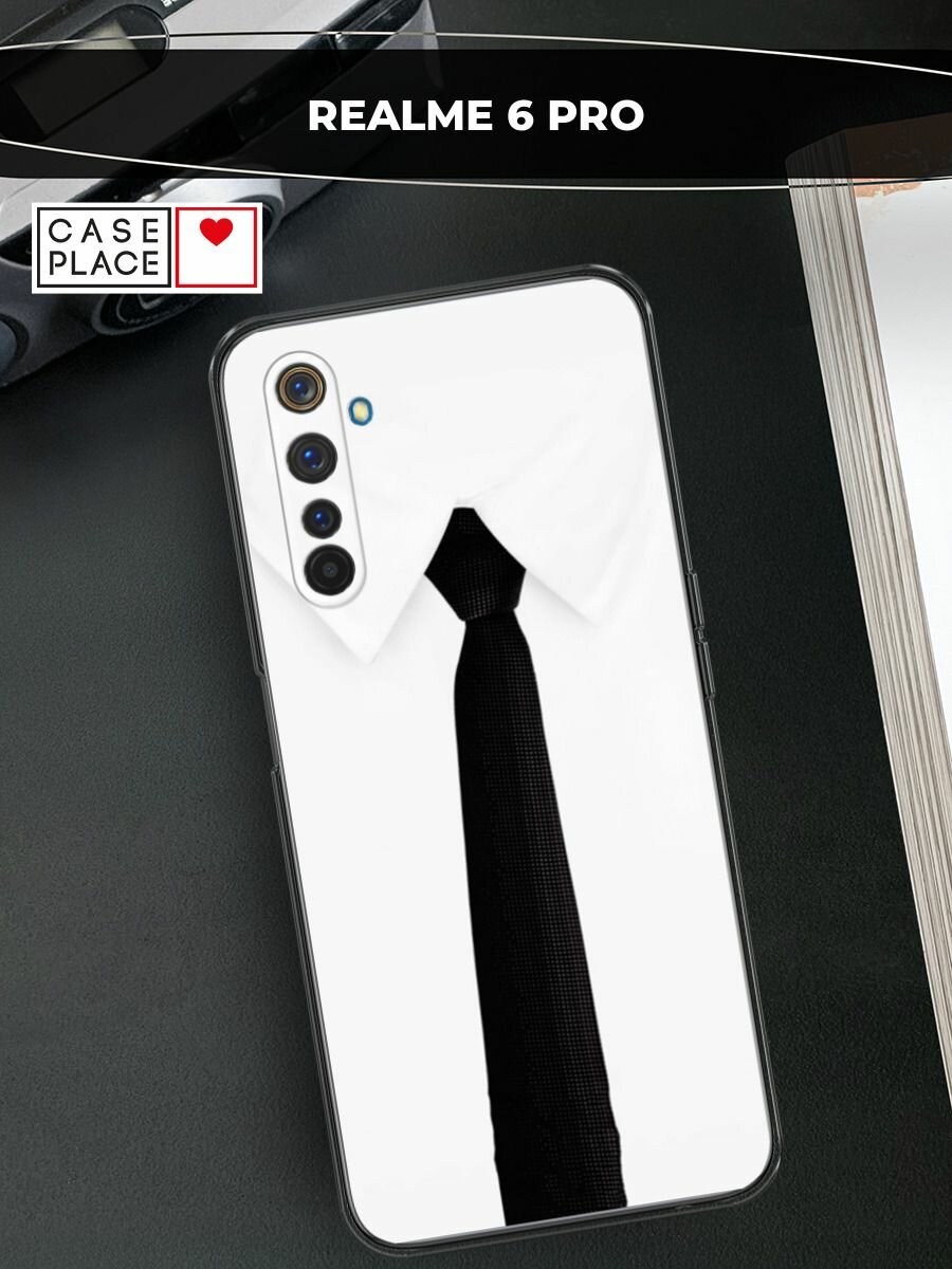 Силиконовый чехол на Realme 6 Pro / Реалми 6 Про с принтом "Галстук"