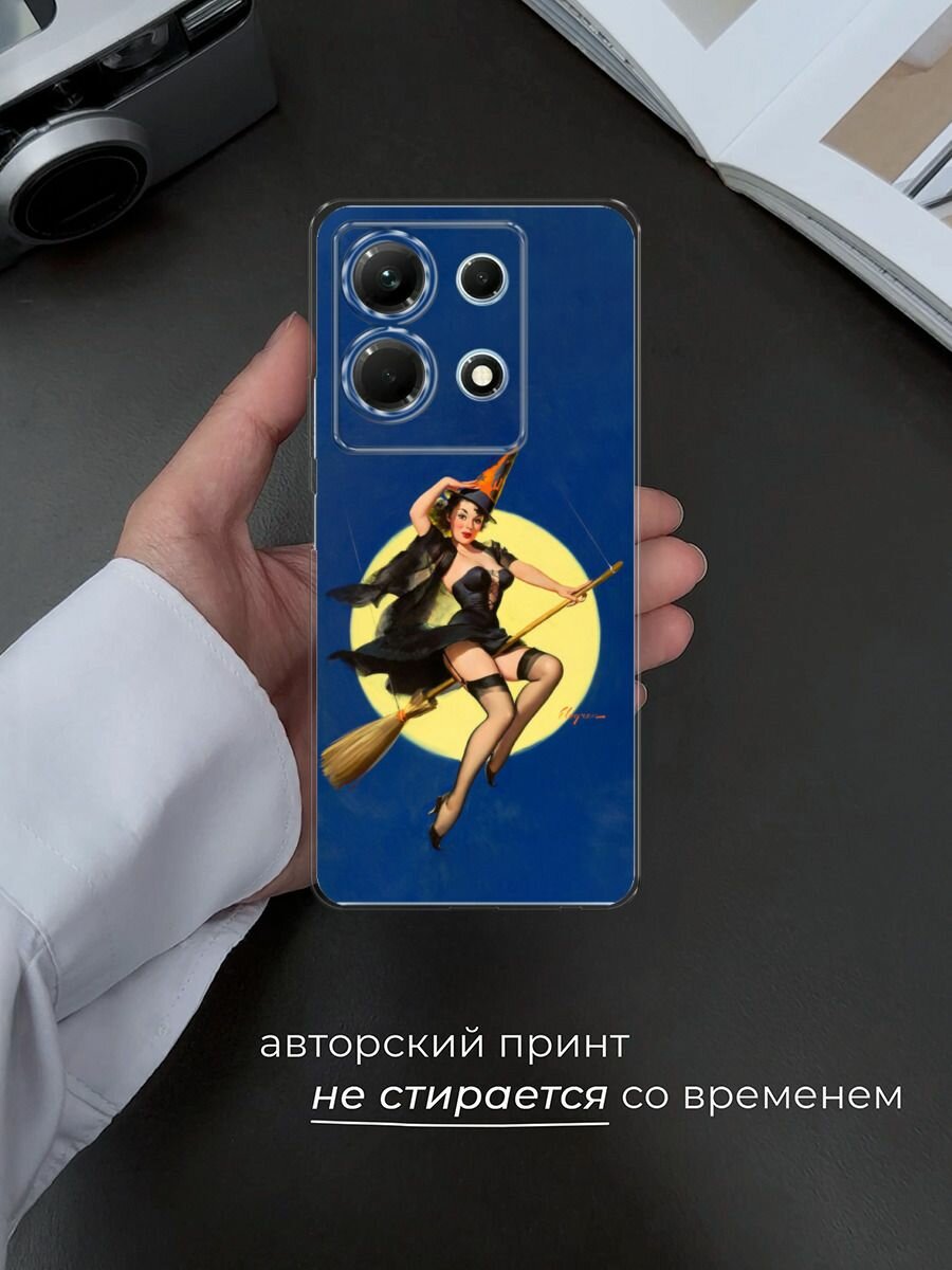 Чехол на Infinix Note 30 4G / Инфиникс Нот 30 4G с принтом "Pin-Up Witch" — фото 1