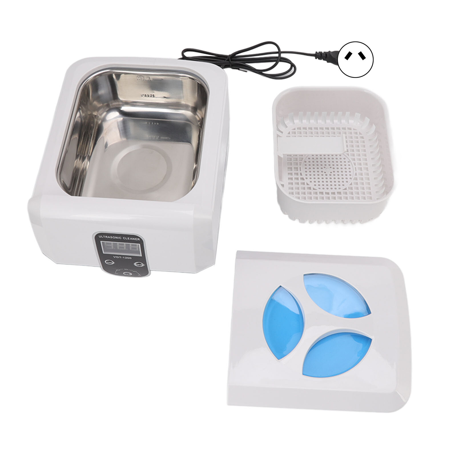 Ультразвуковая ванна 1300 мл, 60W, 40кГц, цифровой дисплей, AU Plug