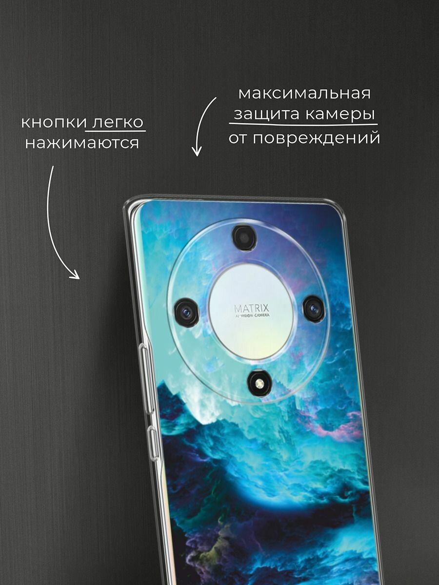 Силиконовый чехол на Honor X9A / Хонор X9A с принтом "Бирюзовое небо" — фото 1