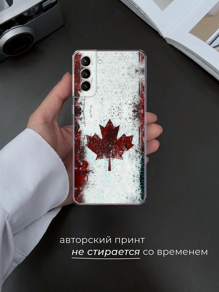 Чехол на Samsung Galaxy S21 + / Самсунг Галакси S21 Плюс с принтом "Канада" — фото 1