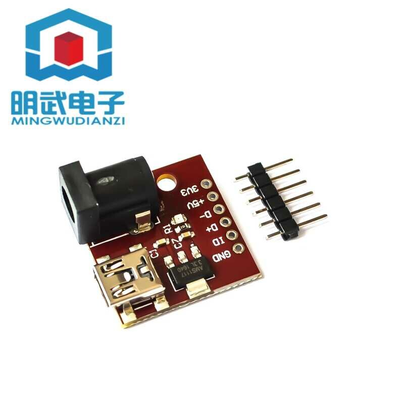 Мини 5V USB Питание Интерфейс AMS1117 3.3V DC Разъем Питания