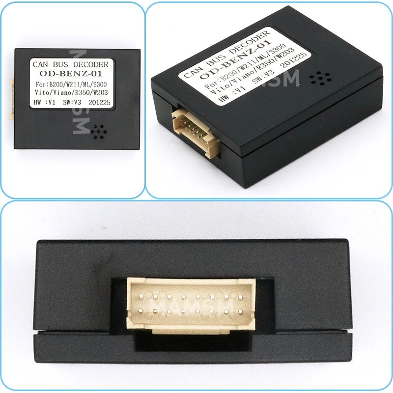 Can-шина адаптер декодер для Benz B200 W169 W245 W164 R-Class W220 W203 C209 Vito SLK с 16-контактным кабелем питания, Only Canbus