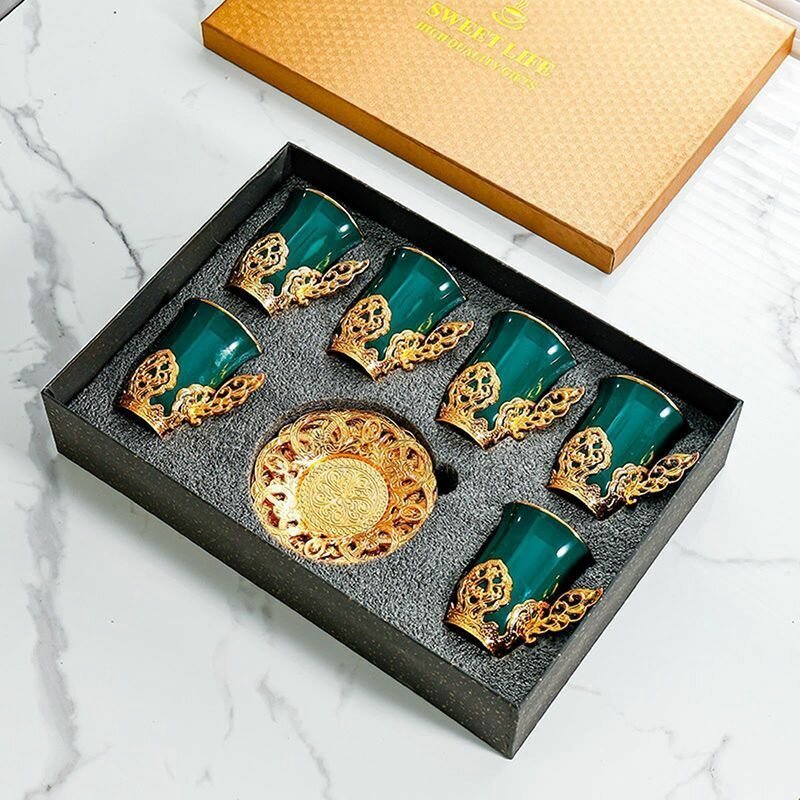 Стакан армуды для чая 250 мл 12 шт зеленый