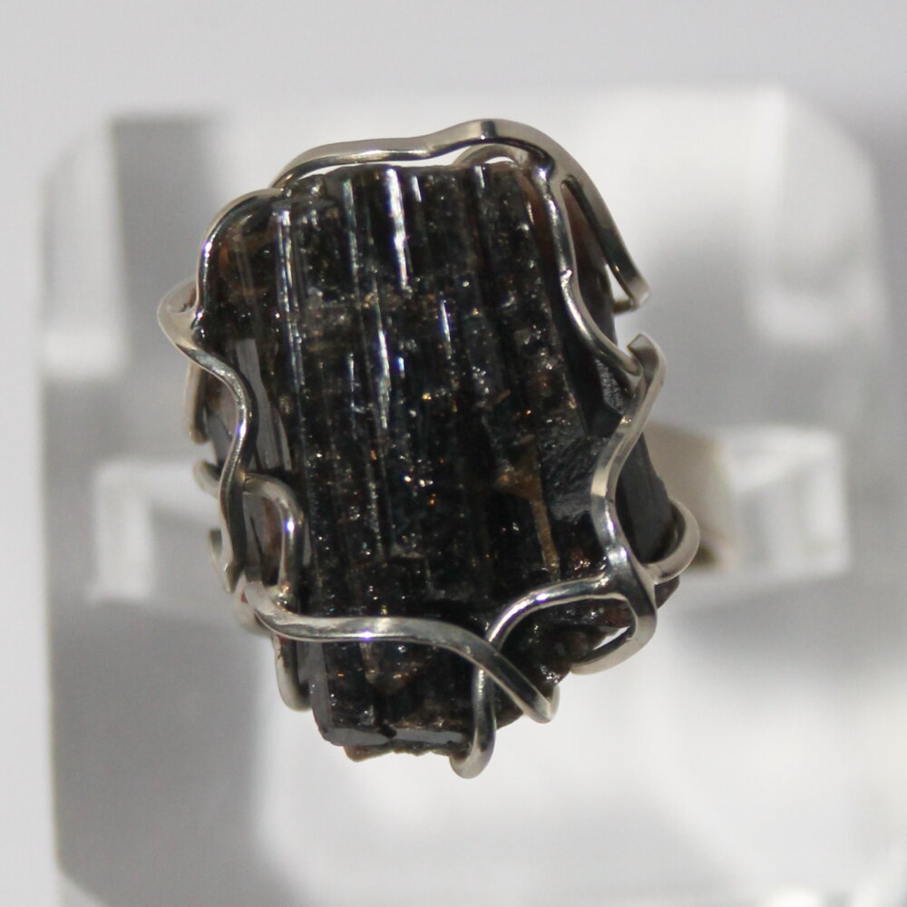 Кольцо-кулон, турмалин